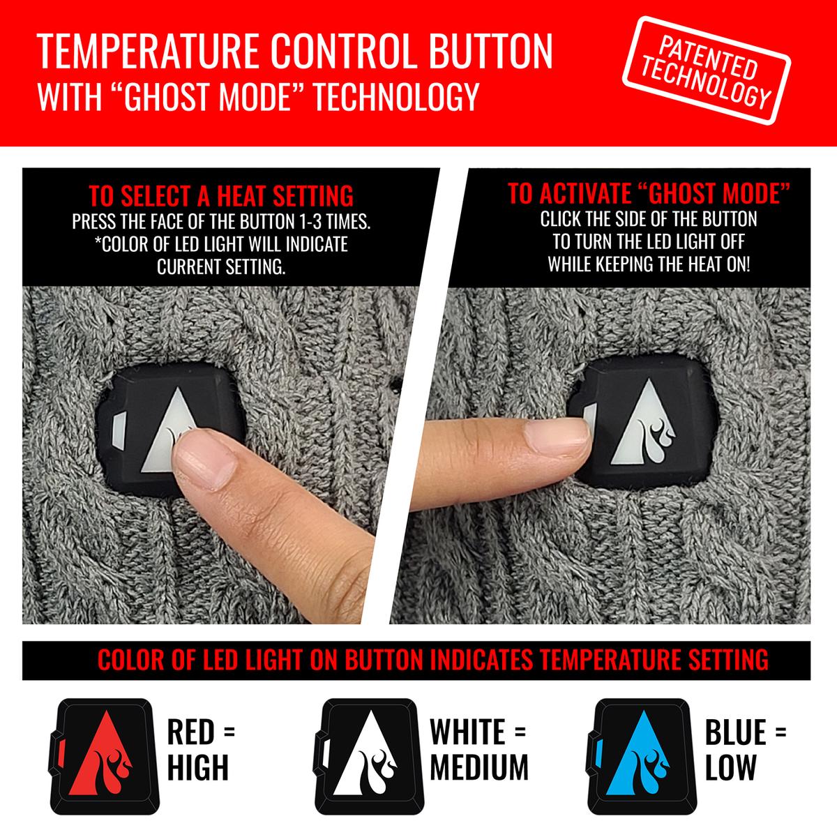 ActionHeat 5V Battery Heated Cable Knit Slippers - The Warming Store