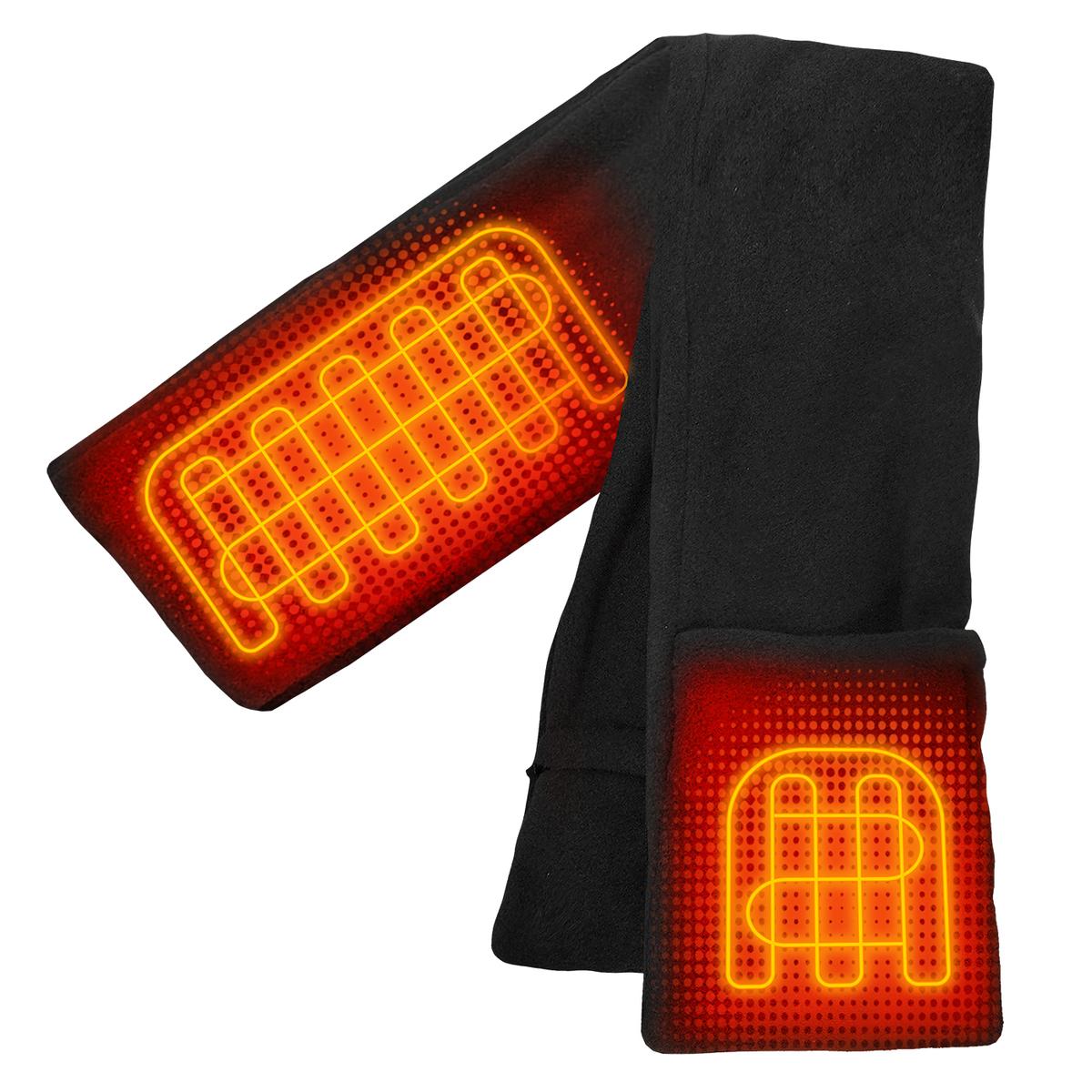 ActionHeat 5V Battery Heated Fleece Scarf with Pockets - The Warming Store