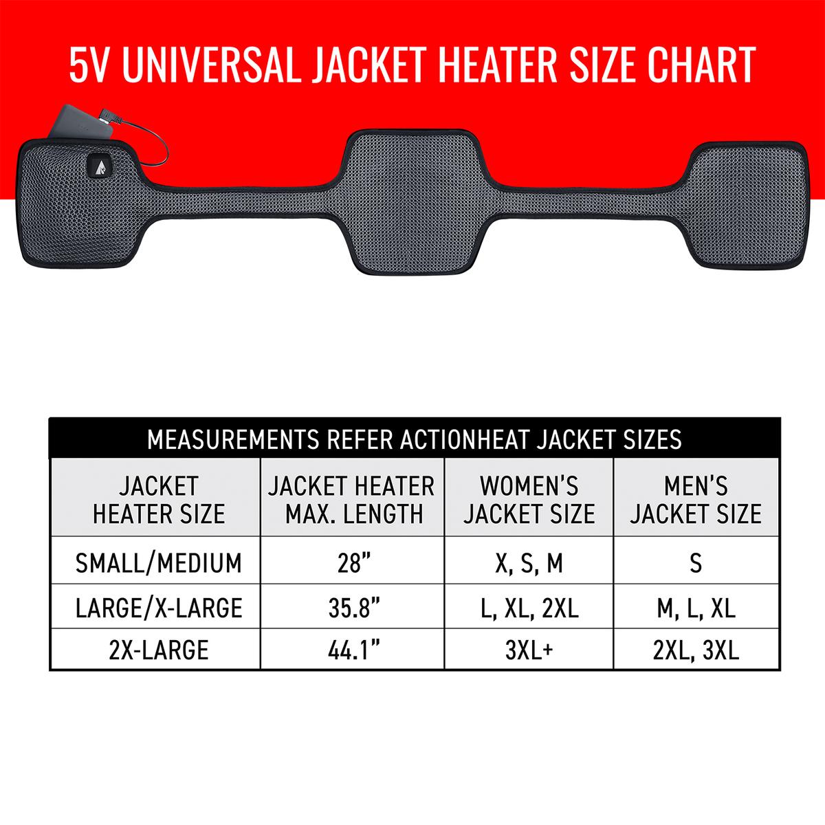 ActionHeat 5V Battery Heated Jacket Insert - The Warming Store