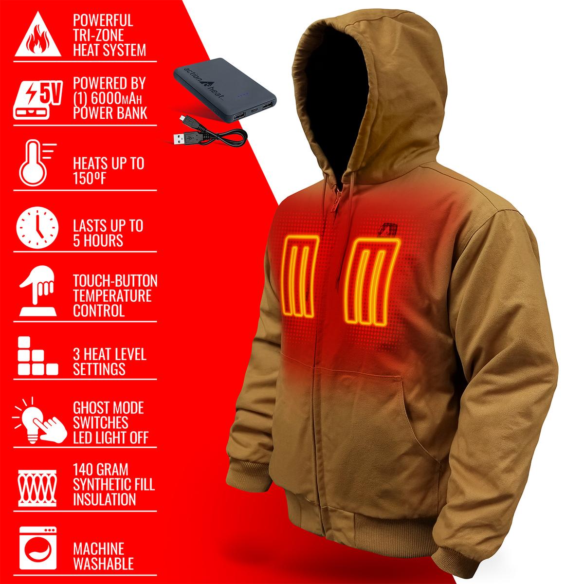 ActionHeat 5V Battery Heated Work Jacket - The Warming Store