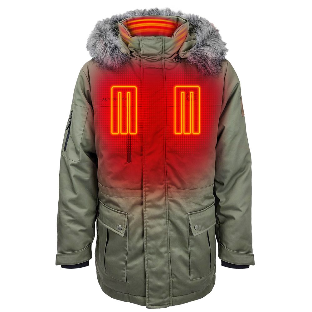 ActionHeat 5V Men's Battery Heated Parka Jacket - The Warming Store