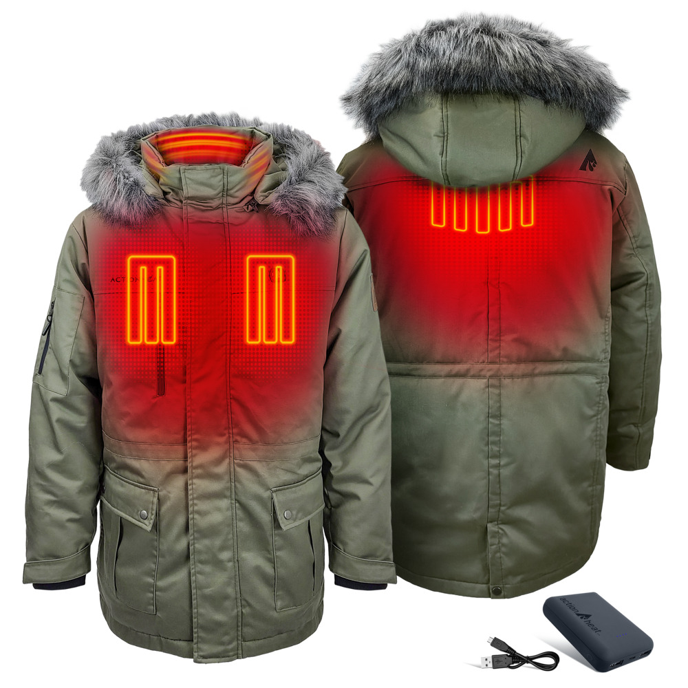 ActionHeat 5V Men's Battery Heated Parka Jacket - The Warming Store