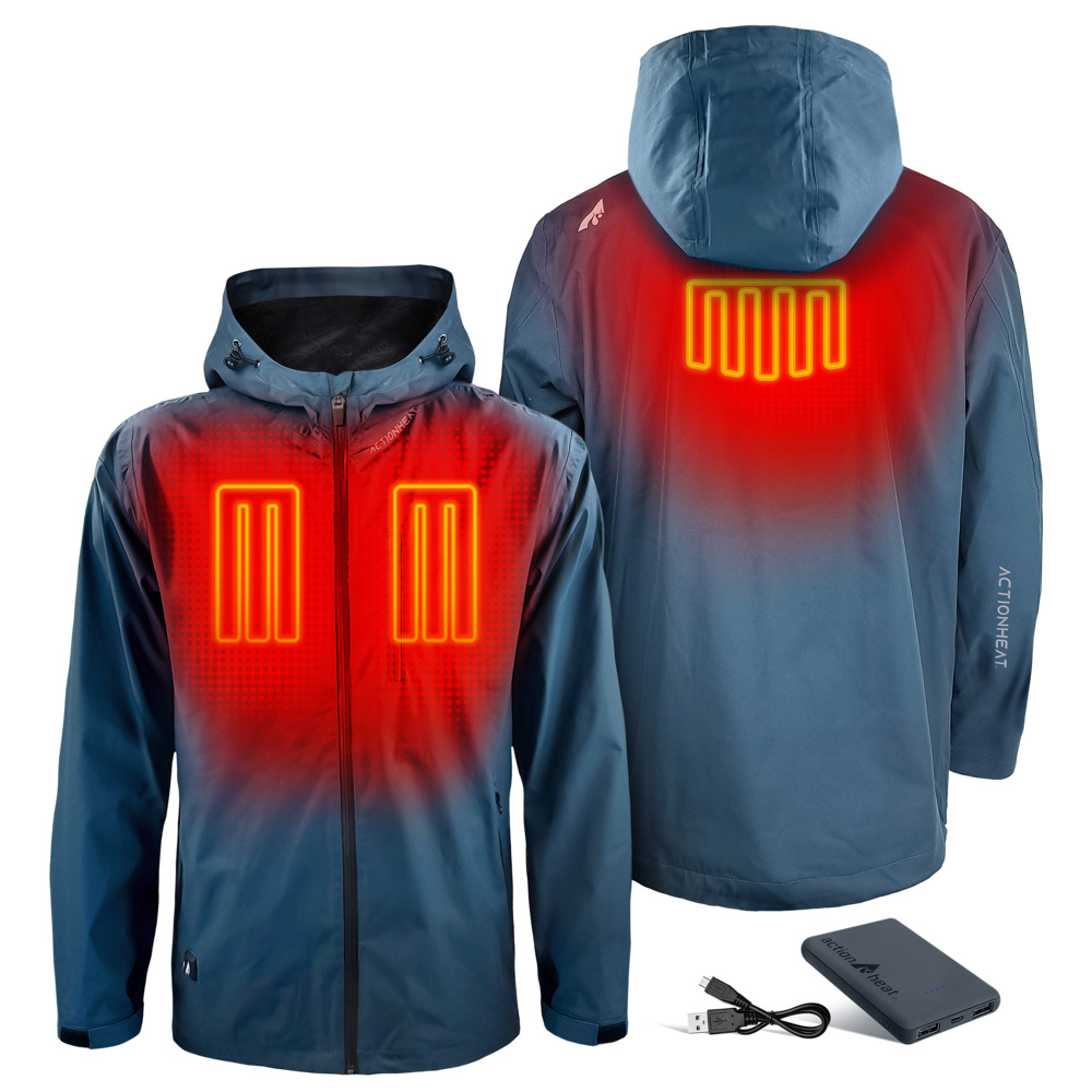 ActionHeat 5V Men's Battery Heated Rain Jacket - The Warming Store