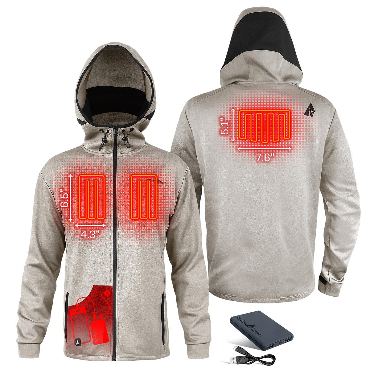 ActionHeat 5V Men's Slim Fit Battery Heated Hoodie - The Warming Store