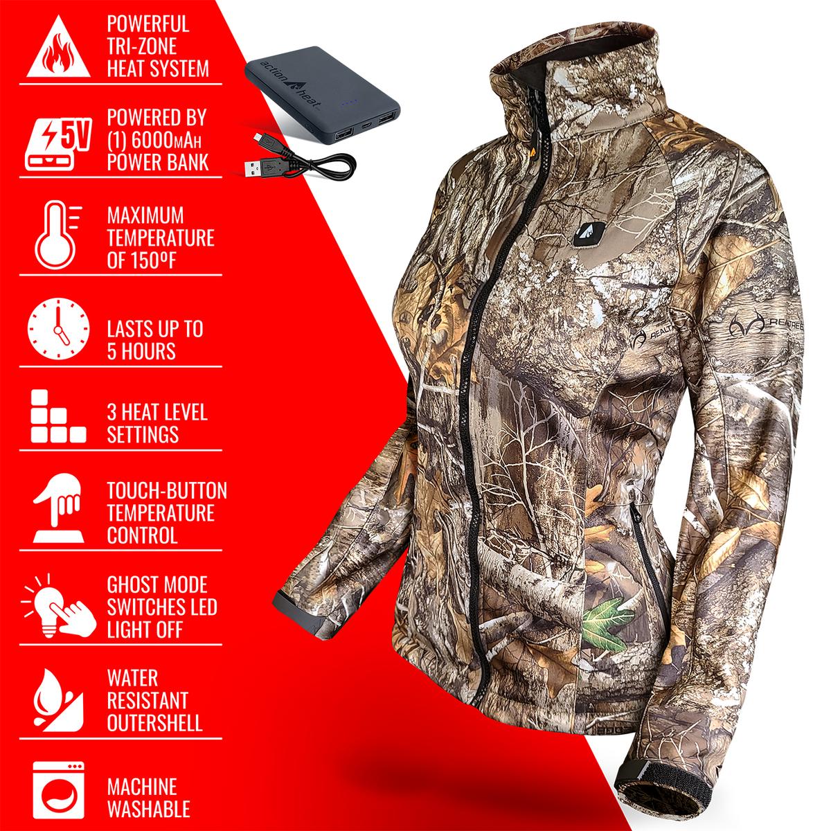 ActionHeat 5V Women's Battery Heated Hunting Jacket - The Warming Store