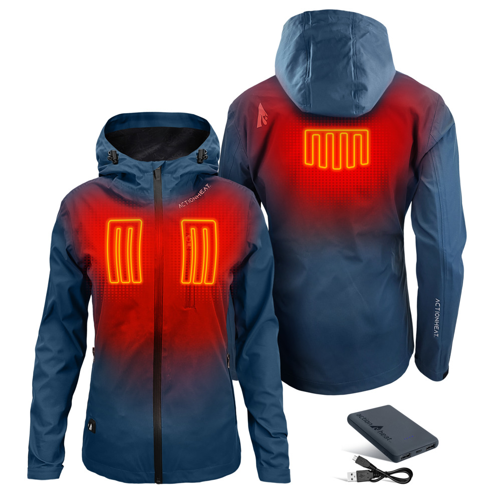 ActionHeat 5V Women's Battery Heated Rain Jacket - The Warming Store