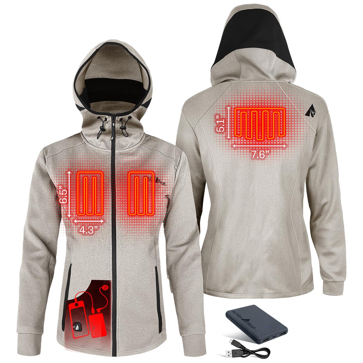 ActionHeat 5V Women's Slim Fit Battery Heated Hoodie - The Warming Store
