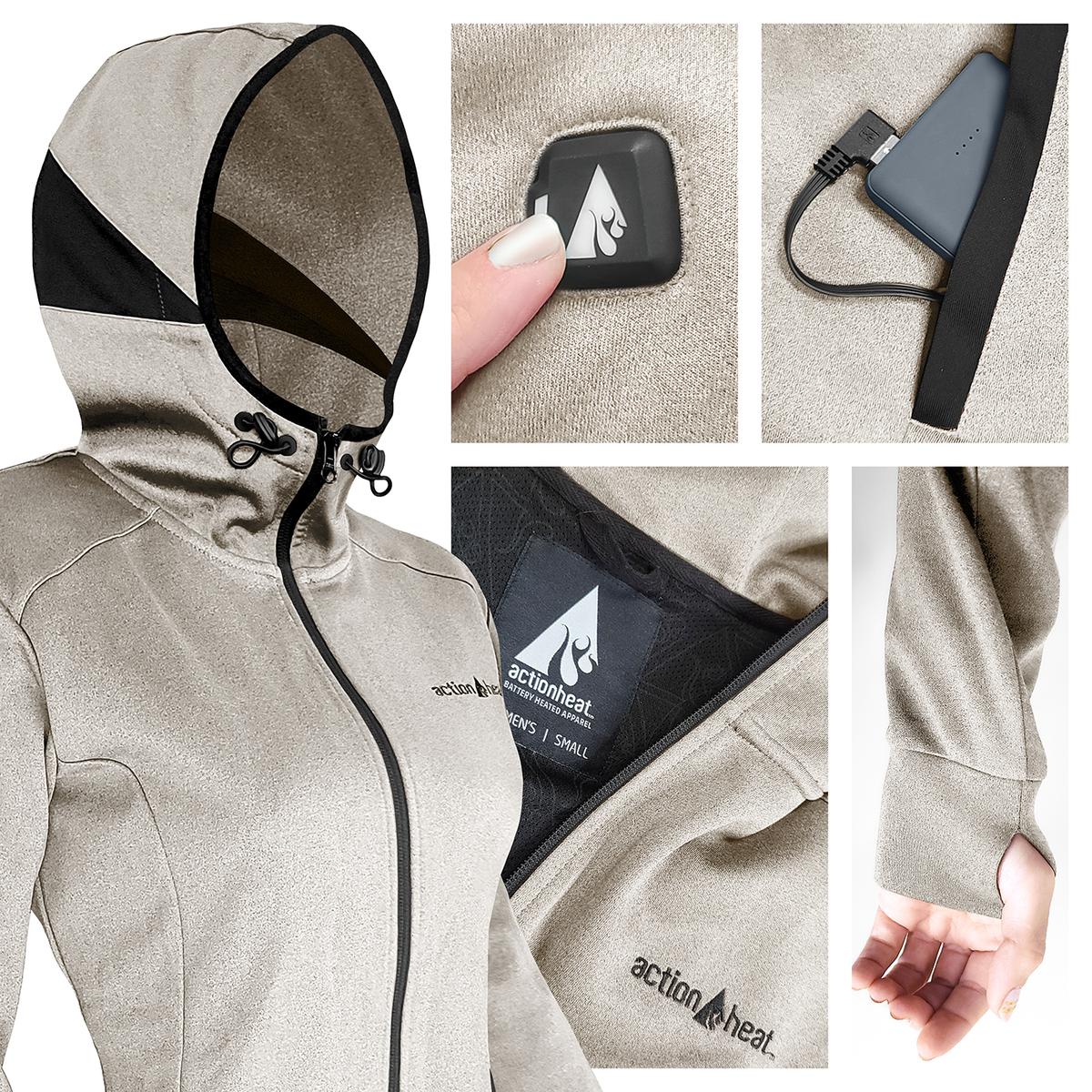 ActionHeat 5V Women's Slim Fit Battery Heated Hoodie - The Warming Store