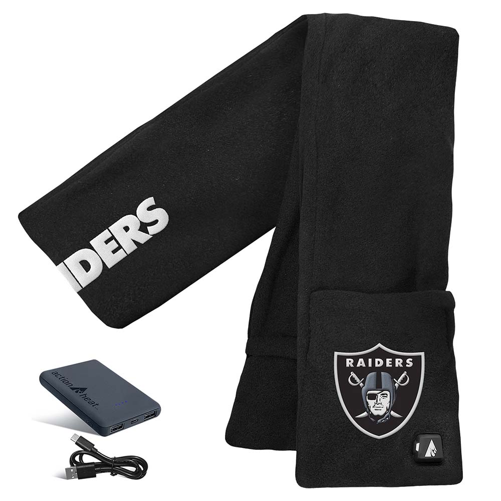 ActionHeat Las Vegas Raiders 5V Battery Heated Scarf - The Warming Store