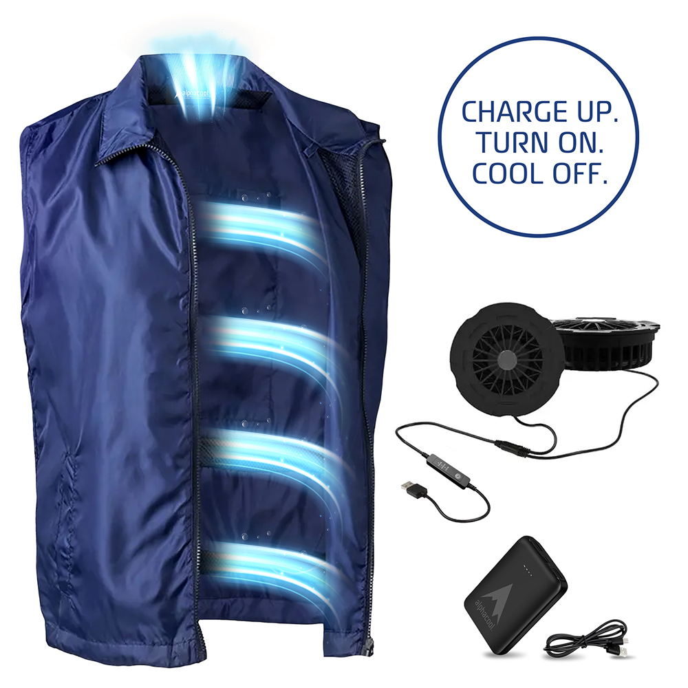 AlphaCool 5V Cooling Fan Vest - The Warming Store