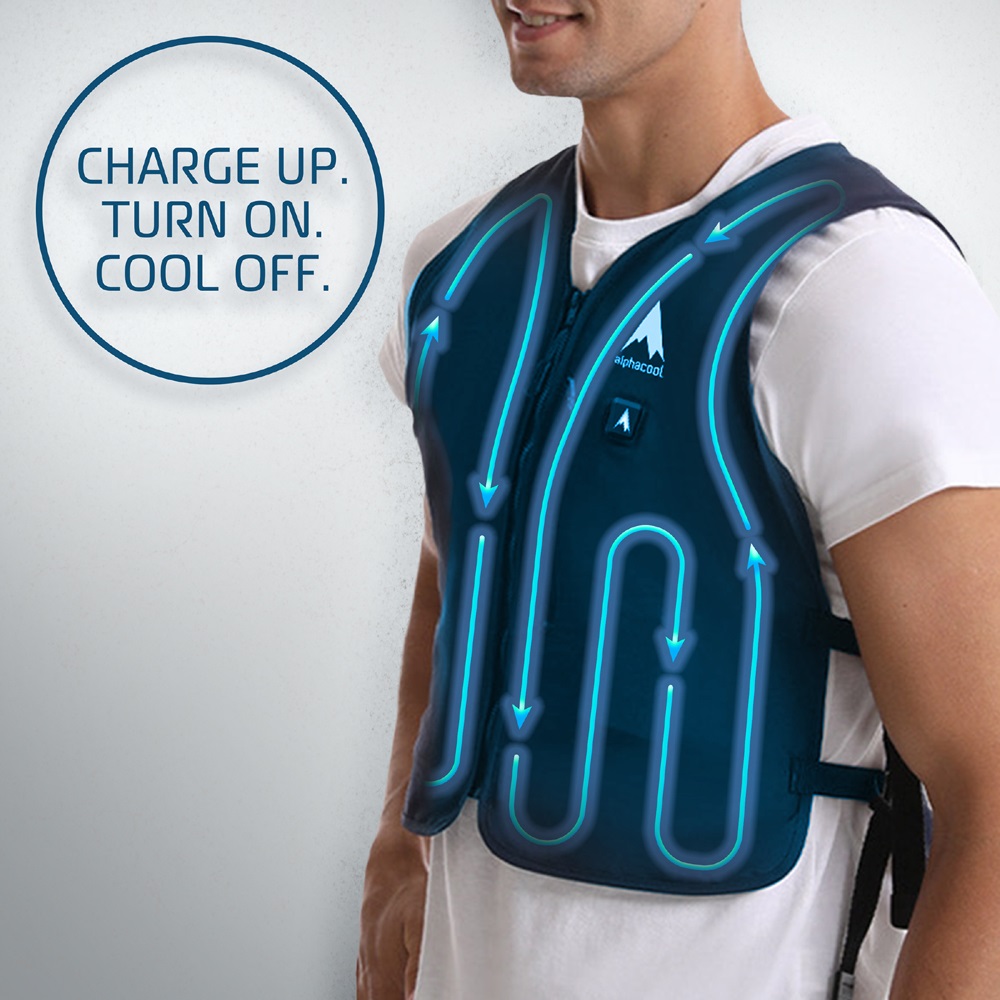AlphaCool 5V Touch Button Circulatory Cooling Vest - The Warming Store