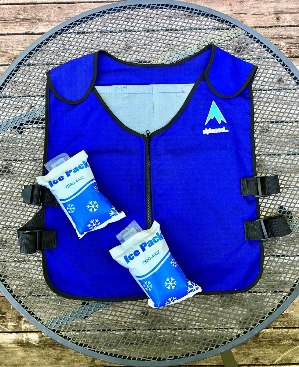 AlphaCool Arctic Cooling Ice Vest with Self-Fill Reusable Ice Packs ...