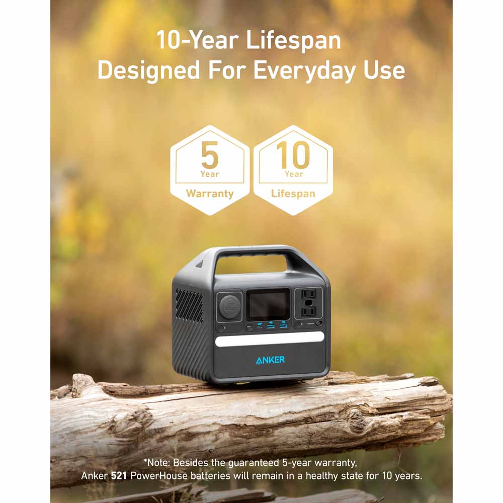 Anker Solar Generator 521 - PowerHouse 256Wh with 100W Solar Panel ...