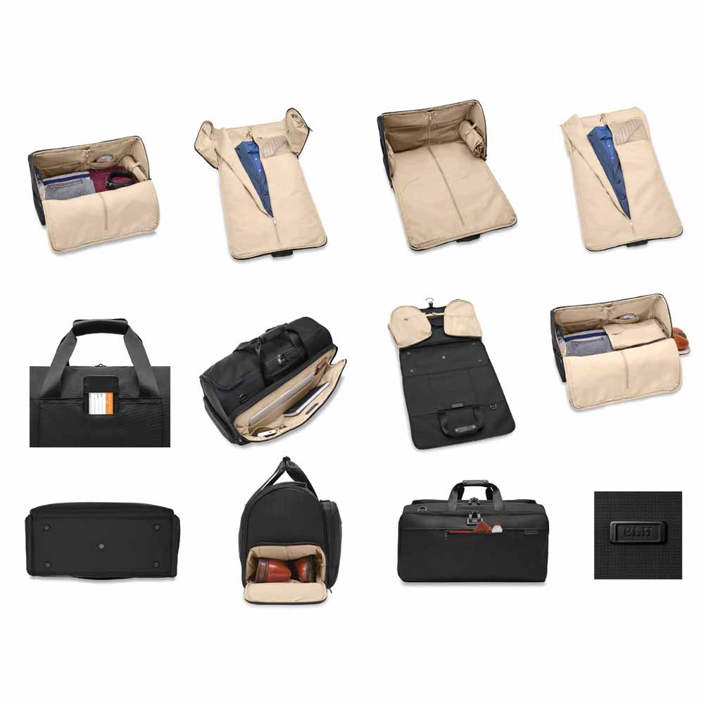 Briggs & Riley Garment Duffle Bag - Black - The Warming Store
