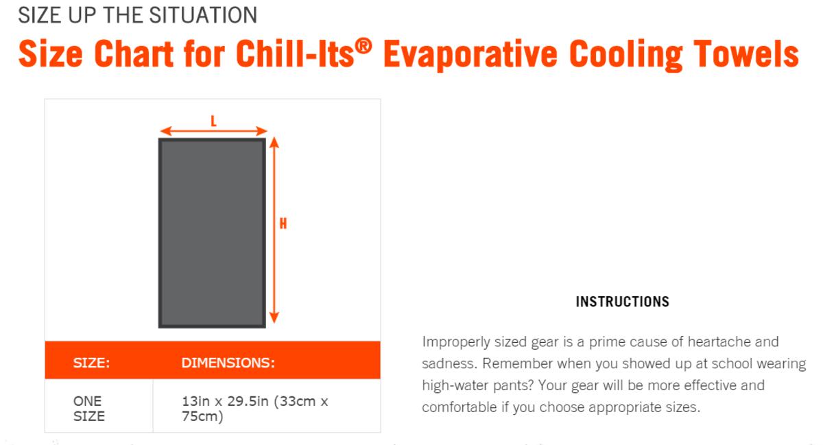 Ergodyne Chill-Its 6602 Instant Cooling Towel - The Warming Store