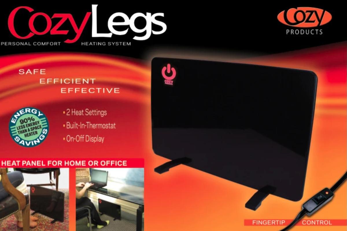 Cozy Products Cozy Legs Flat Panel Heater - The Warming Store