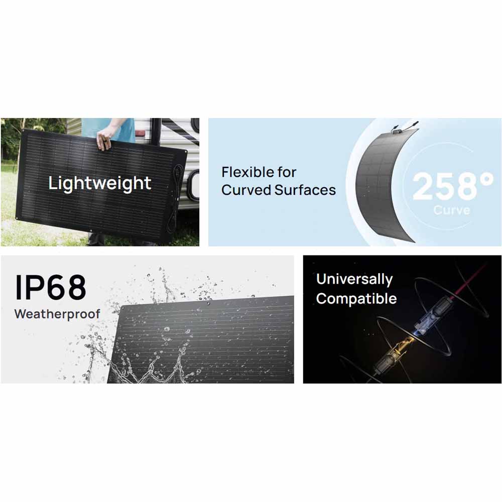 EcoFlow 100W Flexible Solar Panel - The Warming Store