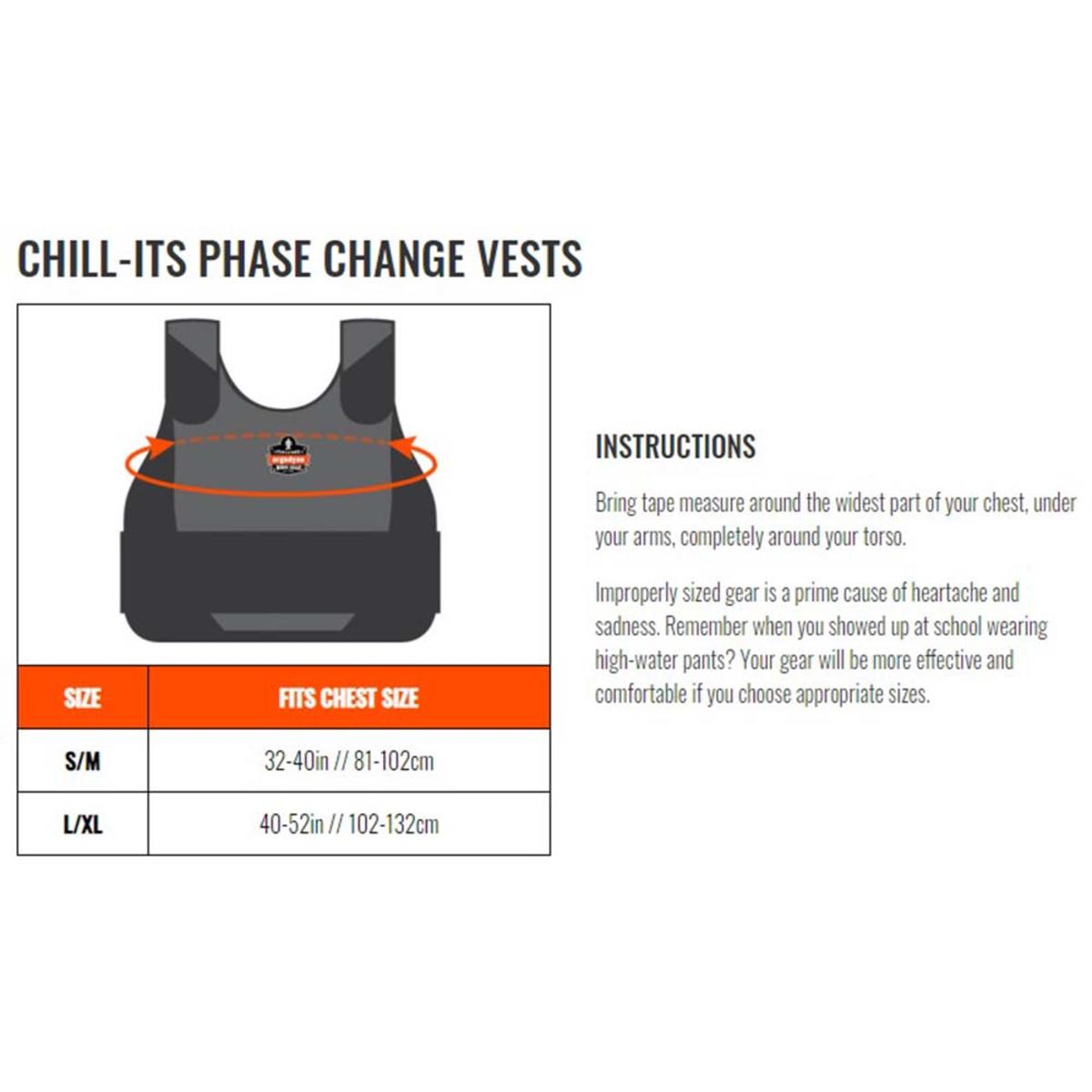 Ergodyne Chill-Its 6225 Premium FR Phase Change Cooling Vest (Vest Only ...