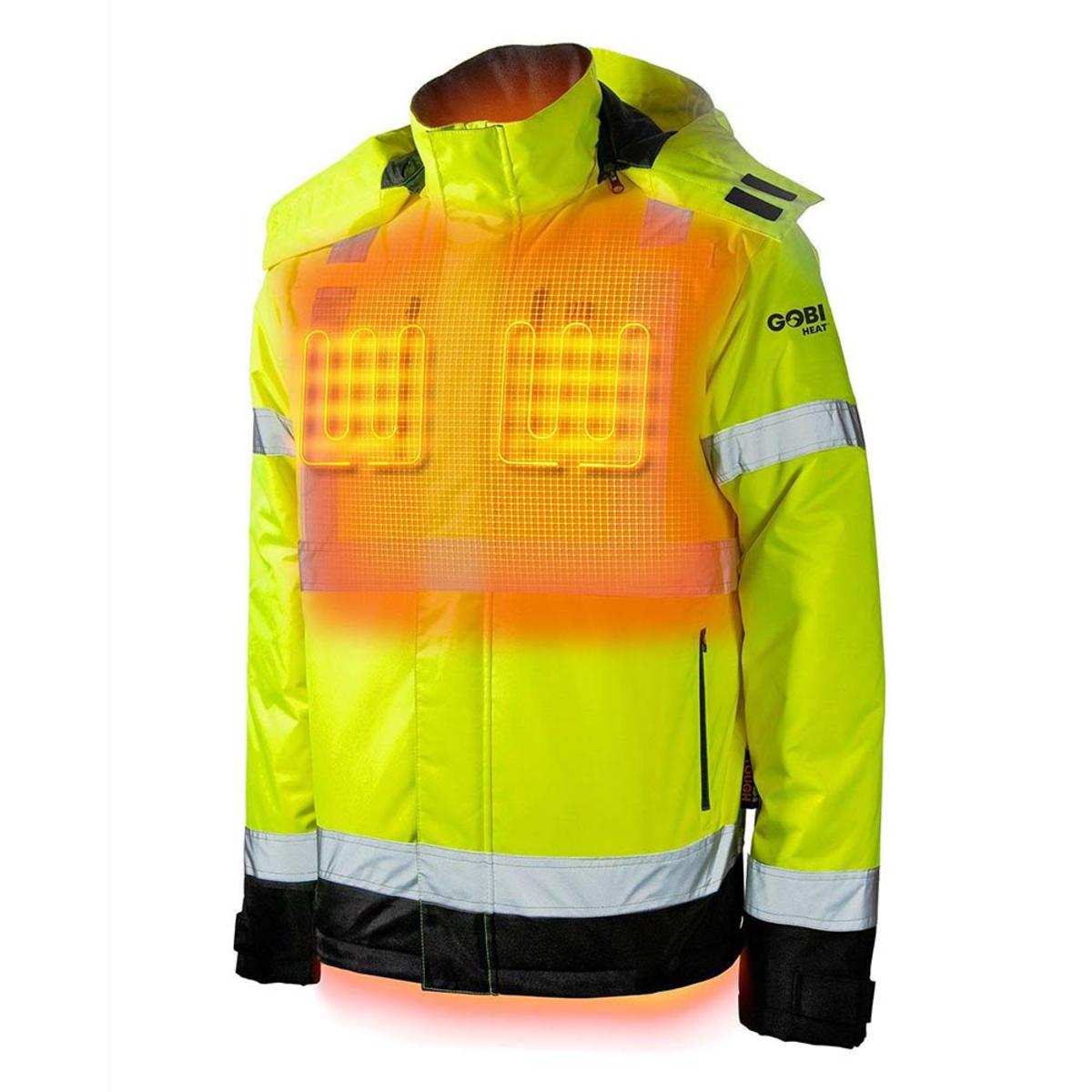 Gobi Heat Flash Heated Hi Vis Reflective Jacket - The Warming Store