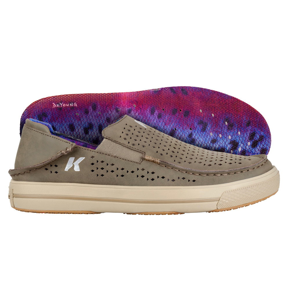 Korkers Fish Moc Vented Brown Trout with Fixed Kling-On Deck Soles ...