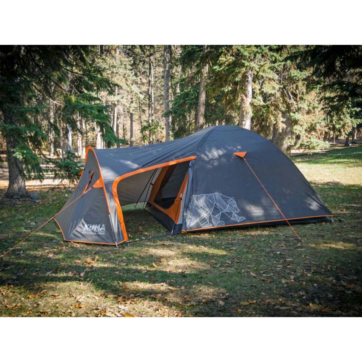 KUMA Outdoor Gear Bear Den 3 Tent - Graphite/Orange - The Warming Store