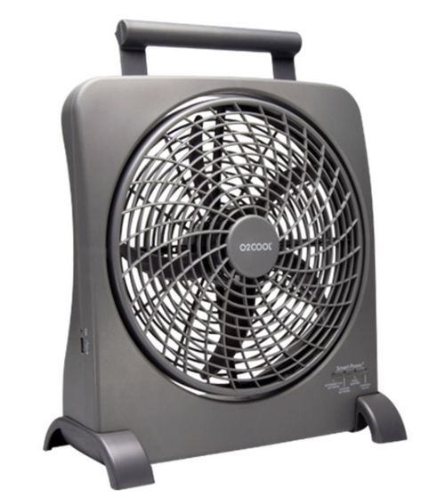 O2 Cool Treva 10" SmartPower Fan with USB Power Port & AC Adapter - The ...