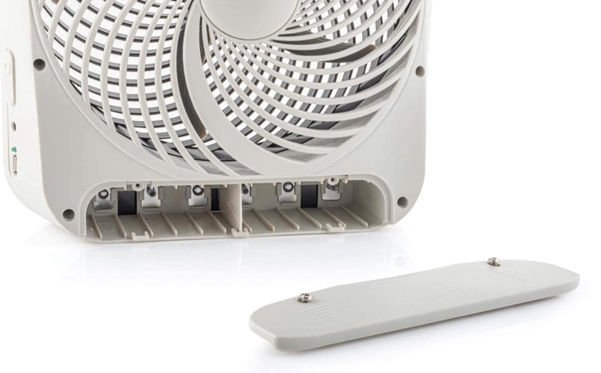 O2Cool Treva 10" Battery Operated Portable Fin Fan with AC Adapter ...