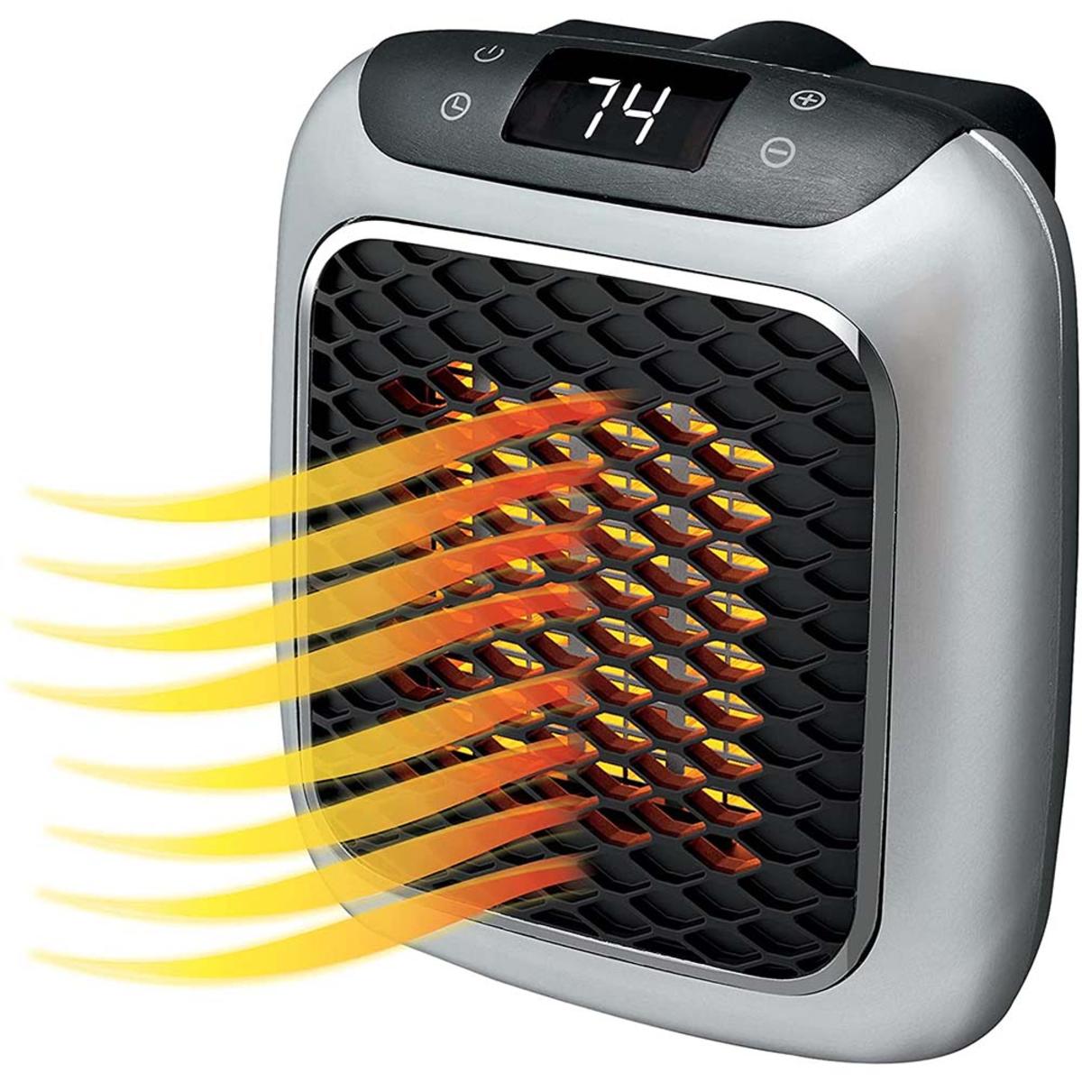 Ontel Handy Heater Heat Boss Turbo 800 Watt Space-Saving Wall Outlet ...