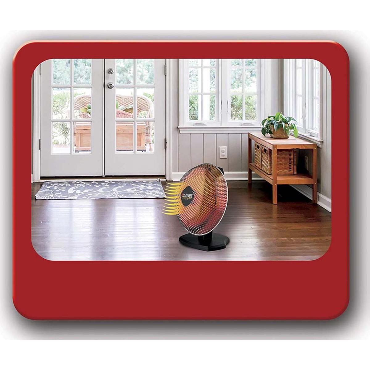 Ontel Handy Heater Heatwave Parabolic Space Heater with Ceramic Heating ...