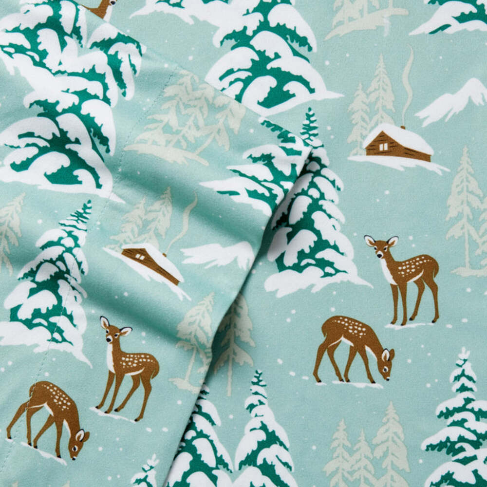 Shavel Micro Flannel Printed Deep-Pocket Sheet Set - Cal King - The ...