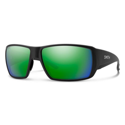 Smith Optics Guide's Choice XL Sunglasses ChromaPop Glass Polarized Green Mirror - Matte Black ...
