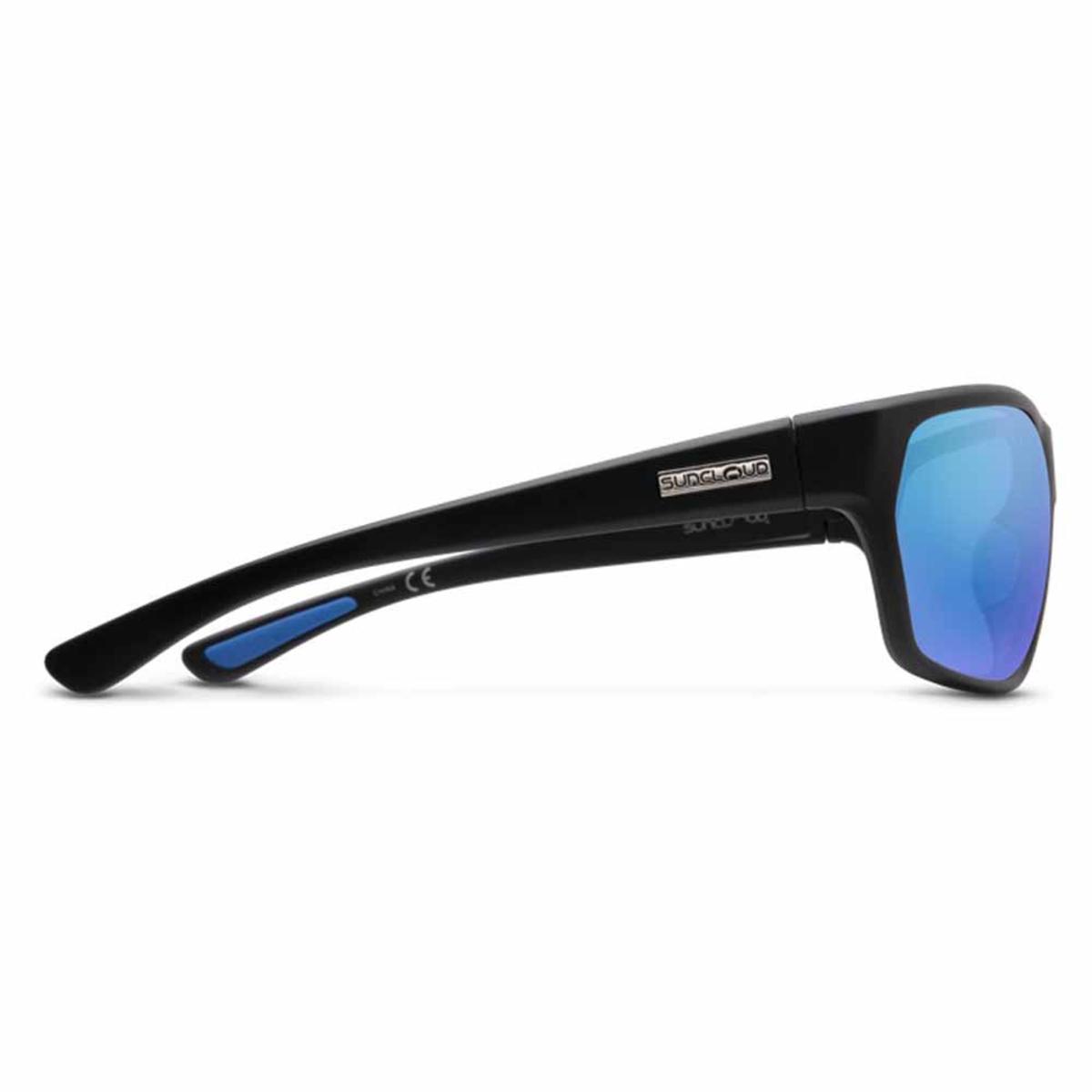 Suncloud Boone Polarized Blue Mirror Sunglasses Matte Black Frame