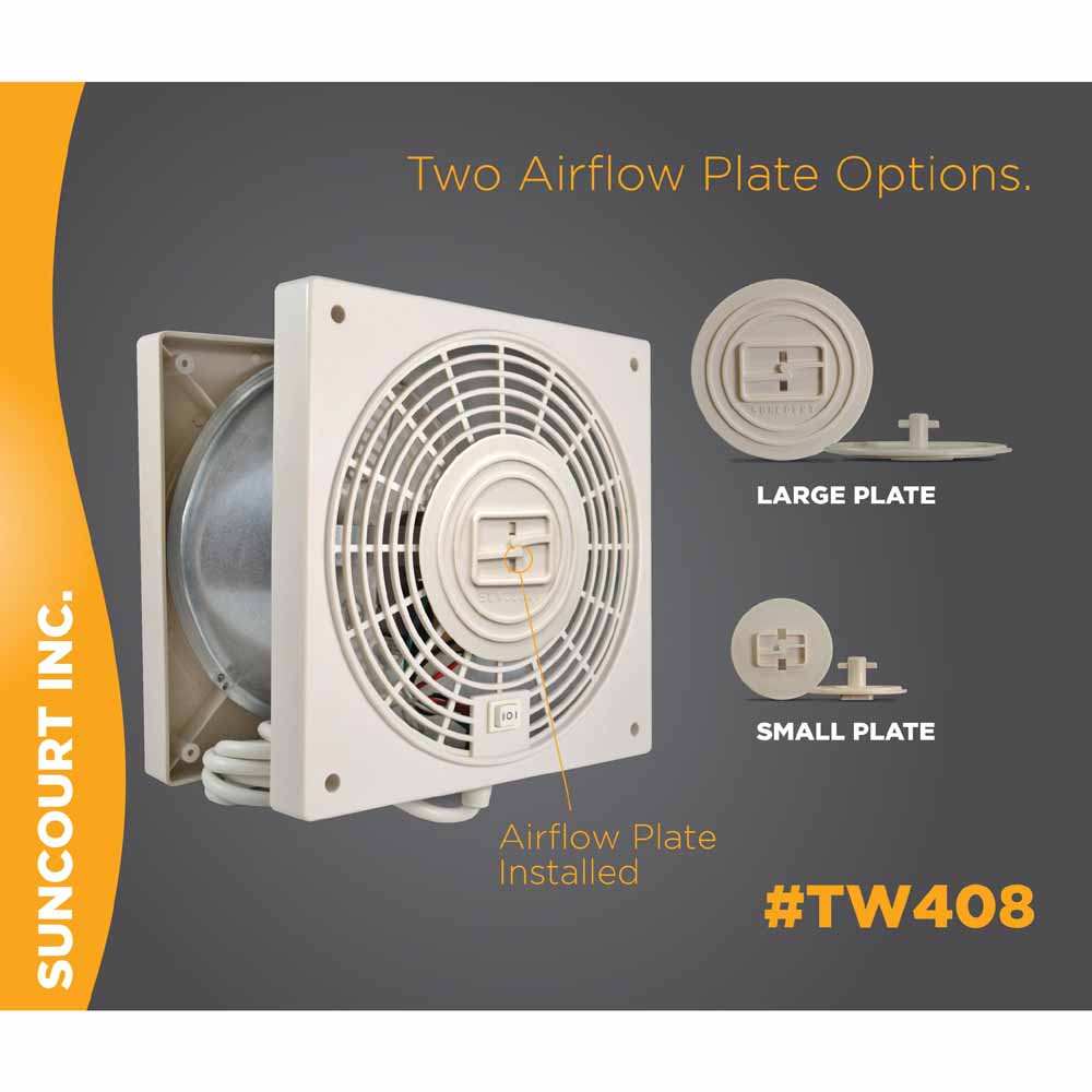 Suncourt ThruWall Room to Room Fan with Airflow Adaptors Plates - The ...