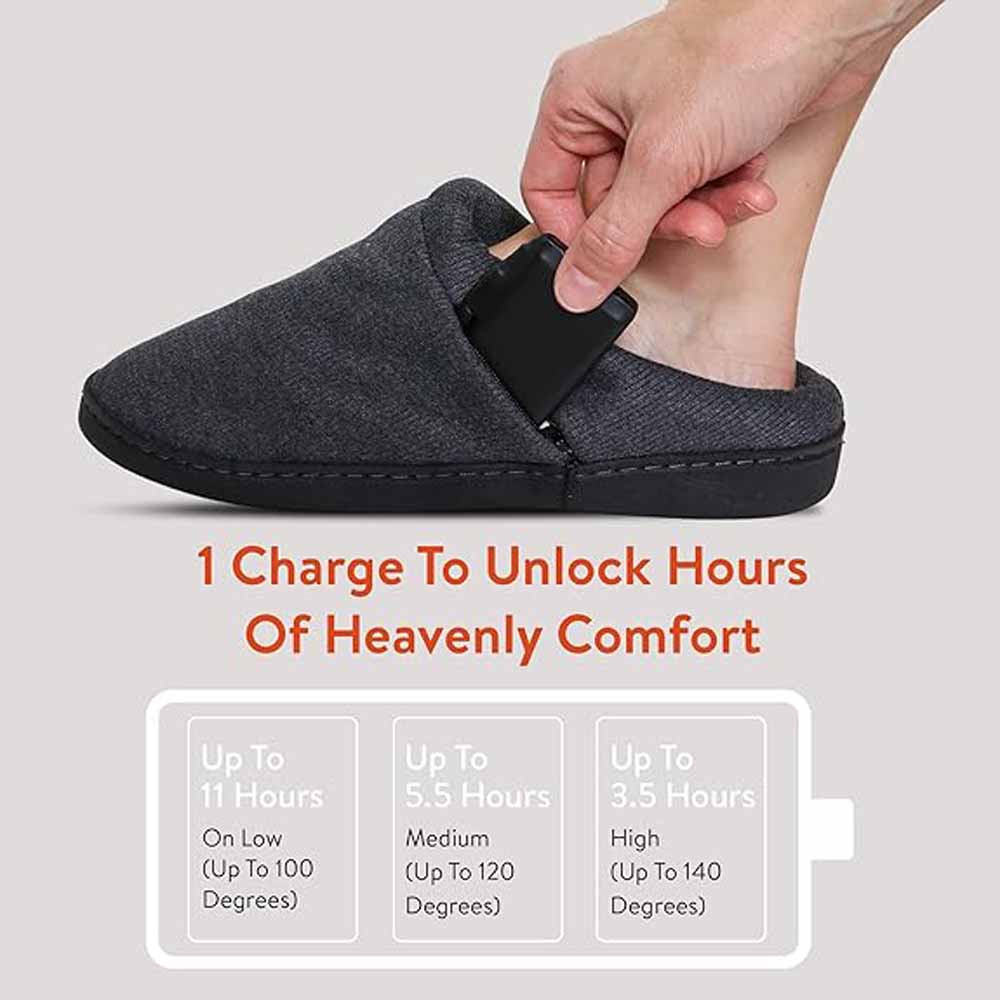ThermalStep Rechargeable Electric Heated Slippers - The Warming Store