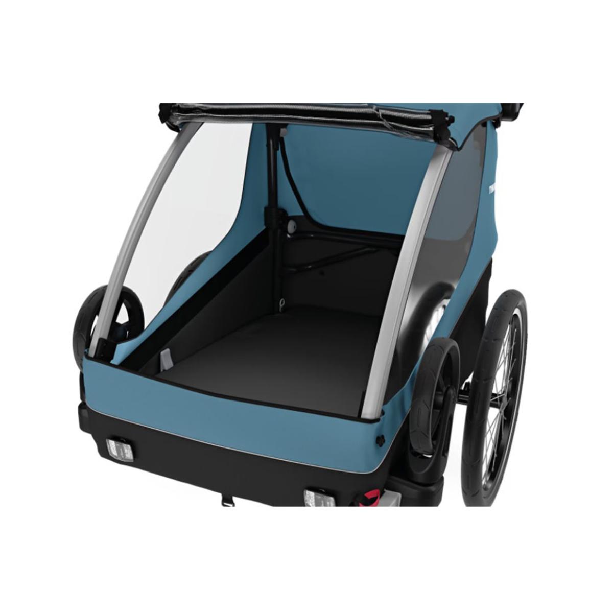 Thule Courier 2-Seat Kids Cargo Bike Trailer - Aegean Blue - The ...