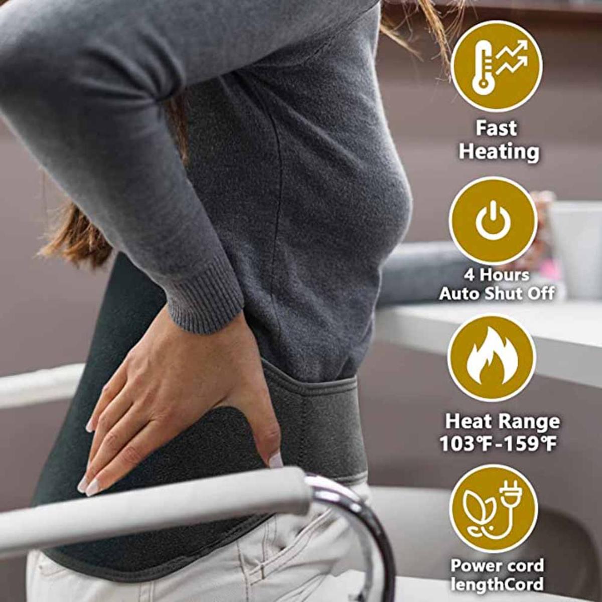 UTK Far Infrared Heating Pad with Natural Gemstone for Lower Back Pain ...