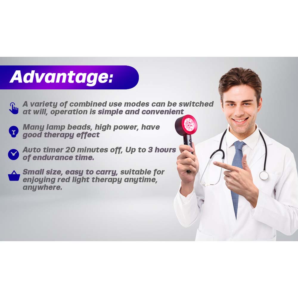 UTK High Power 24 LED Red Light Therapy Device with 470/660/850/940nm ...