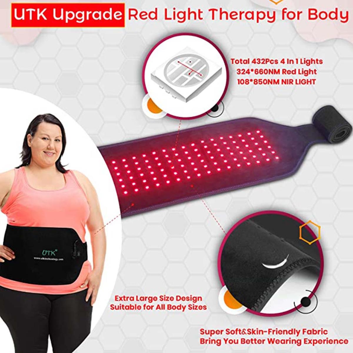 UTK Red Light Therapy Belt For Body Pain Relief 4 in 1 Flexible ...