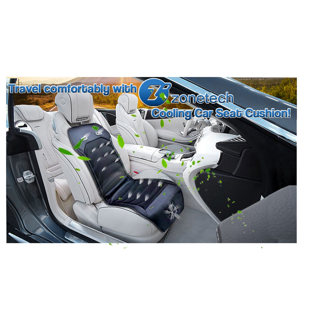 Zone Tech 12V Comfortable Cooling Car Seat Cushion - Black - The ...