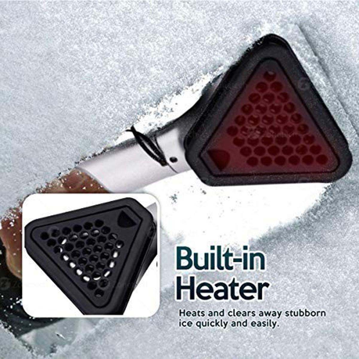 Zone Tech 12V Electric Heated Snow and Ice Scraper with Long Cord - The ...