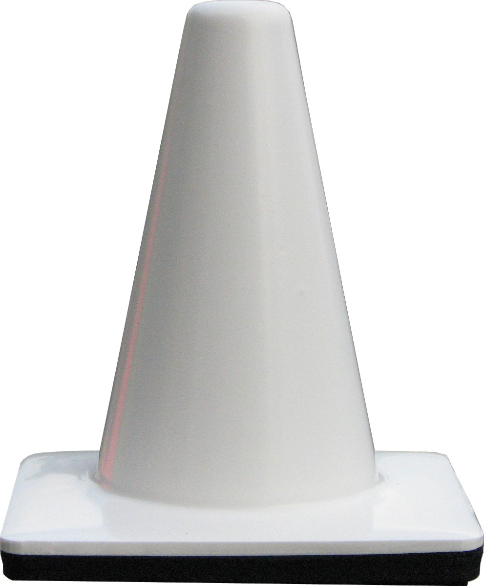 7" White Traffic Cones, small traffic cones, mini traffic cones, pylons ...