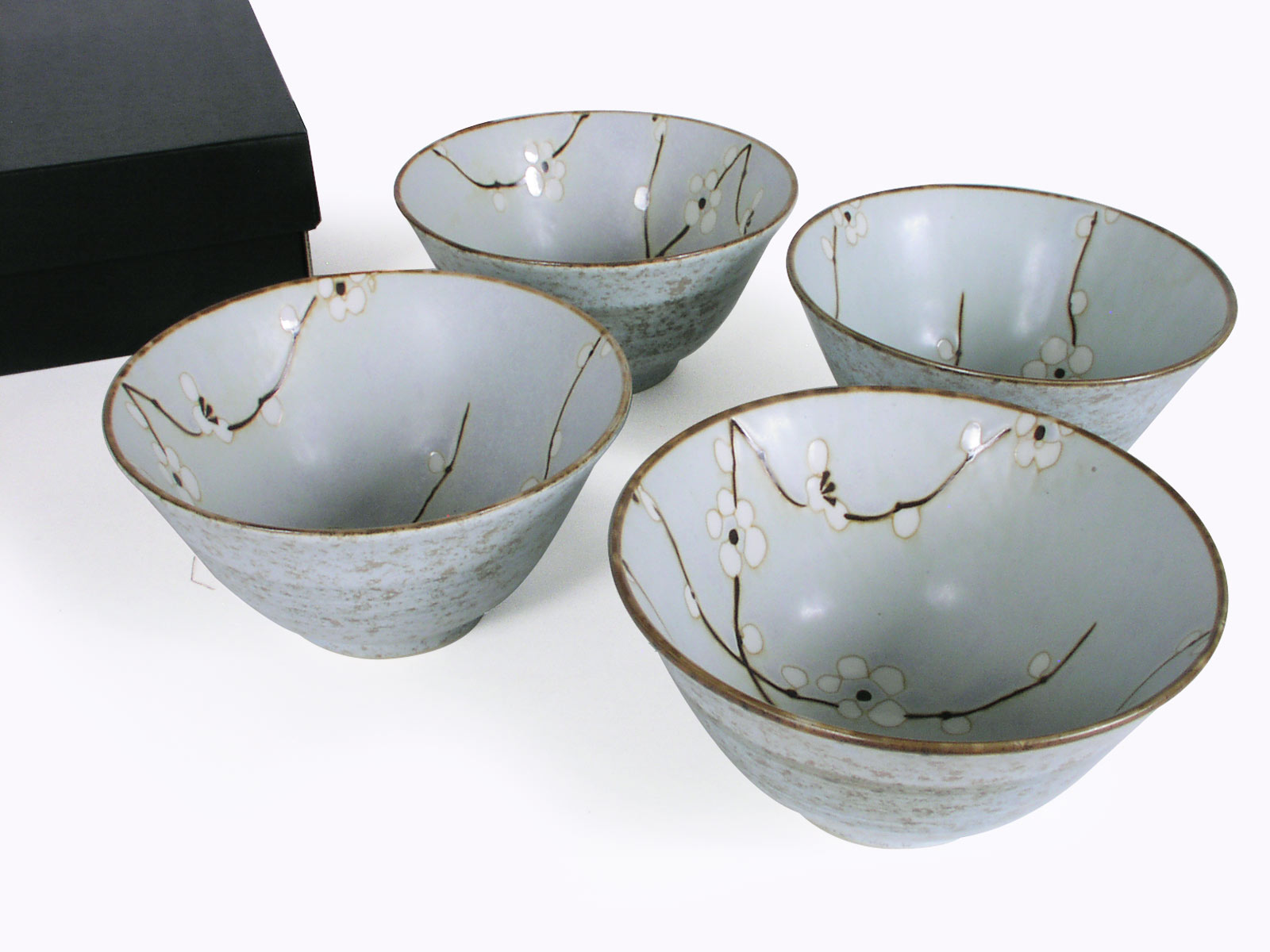 5-1/4 Inch Cherry Blossom Japanese Rice Bowl Set for Four