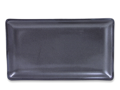 Black Alloy Collection Rectangular Dinner Plate