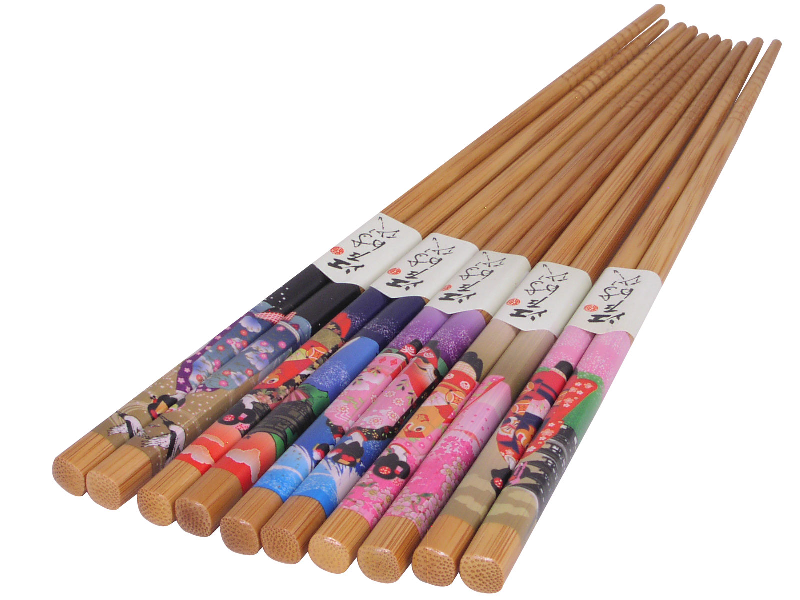 Enchanting Geishas and the Sights of Edo Period Kyoto Chopsticks Set ...