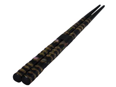 Exotic Marble Swirl Wakasa Japanese Lacquered Chopsticks