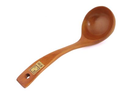 Light Brown Wood Ladle