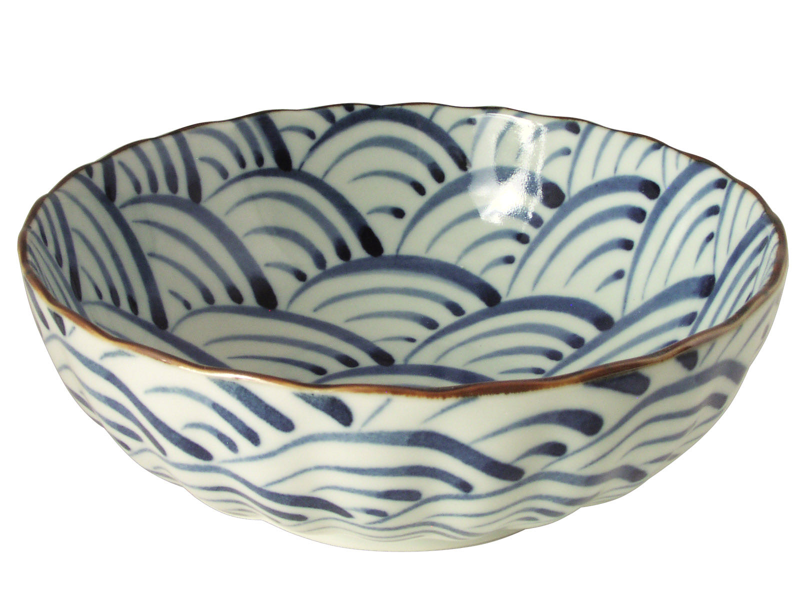 Nami Wave Collection Elegant Japanese Udon Bowl