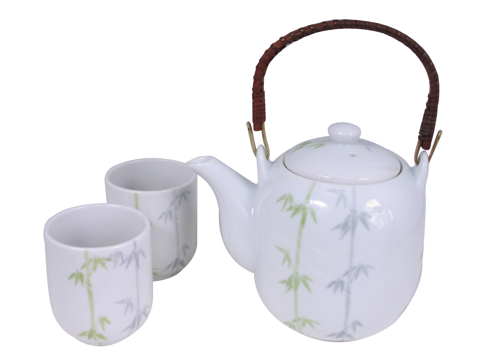 Peaceful Bamboo Oriental Tea Set for Two