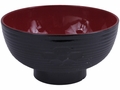 Black Classic Traditional Lidded Japanese Miso Soup Bowl