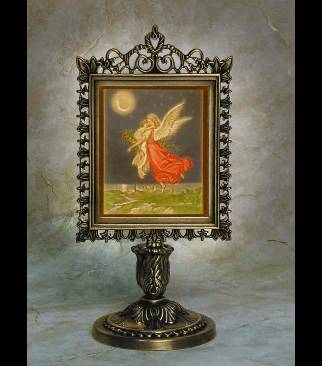 Guardian Angle Colored Victorian Stand Memory Lamp™